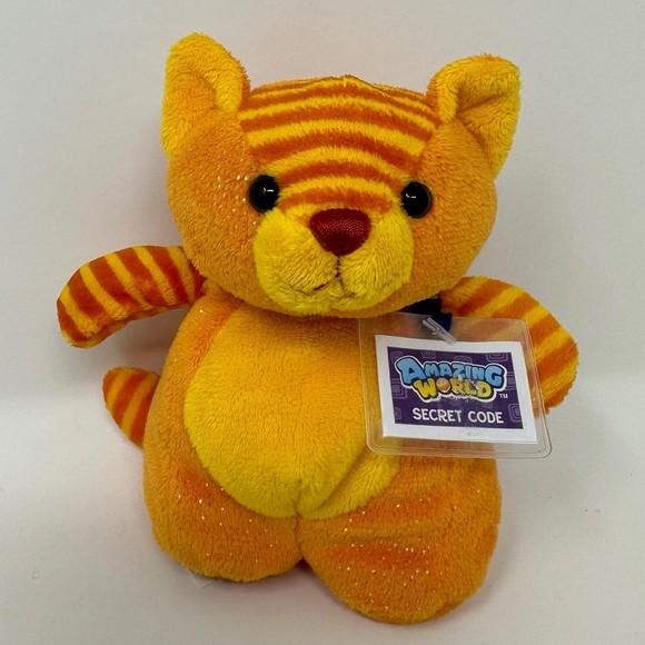 GANZ | Toys | Ganz Amazing World Orange Cat Tango Plush With New Code ...